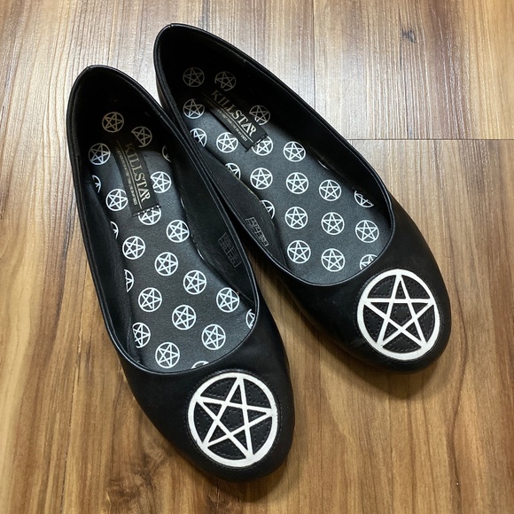 Killstar | Shoes | Killstar Pentagram Flats | Poshmark